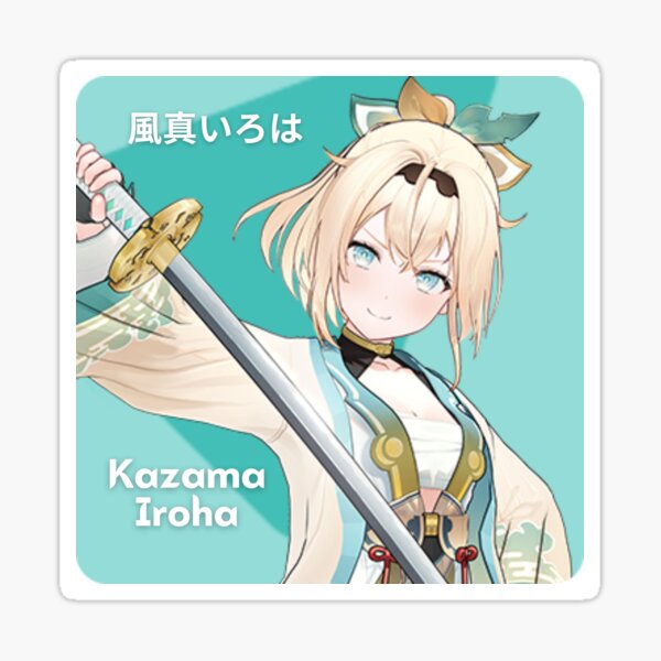 "Kazama Iroha 風真いろは Hololive Virtual Youtuber Vtuber holoX" Sticker for ...
