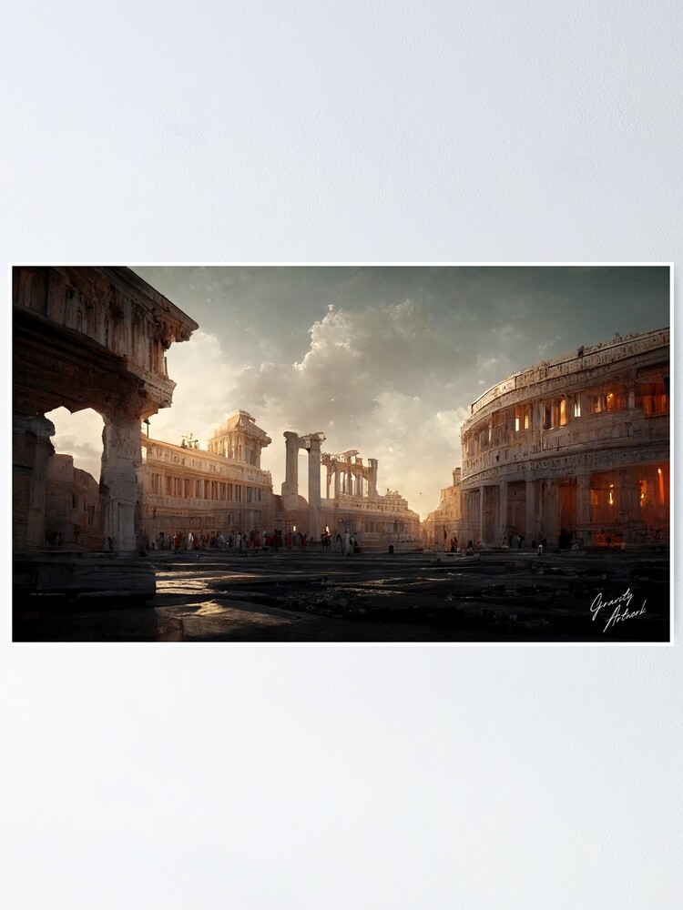 "Ancient Roman Forum - AI Art" Poster for Sale by Gravity-Artwork ...