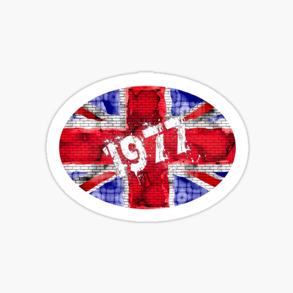 "British Art 1977 Union Jack Flag" Sticker for Sale by PlanetMonkey ...
