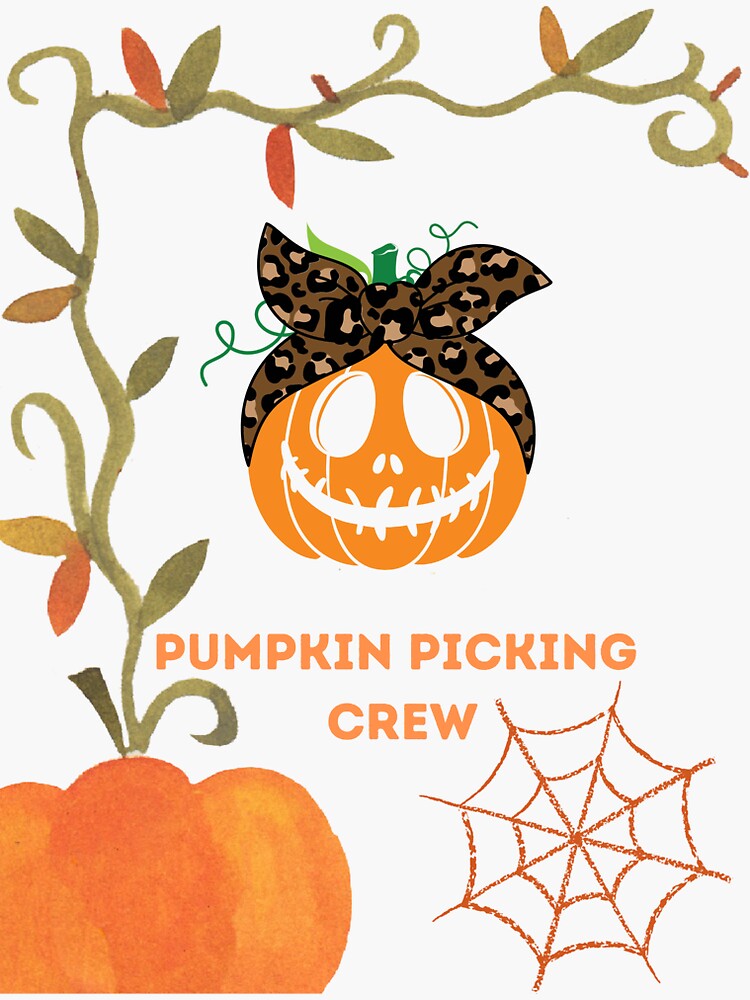 "NEWS Pumpkin Picking Crew" Sticker for Sale by youdomjakin | Redbubble