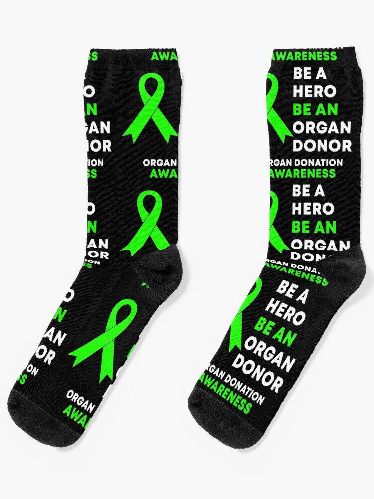 "Be A Hero Be An Organ Donor" Socks for Sale by Color-Sparkle | Redbubble