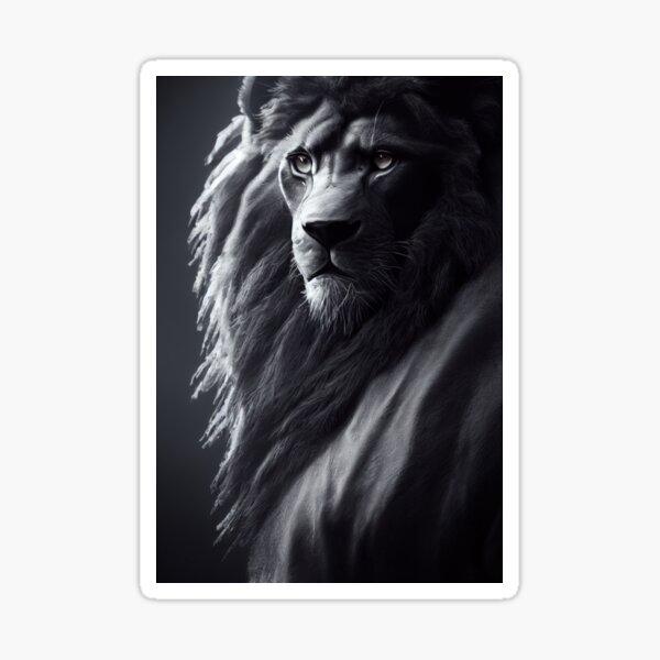 "Black Lion" Sticker for Sale by EzraRogers | Redbubble