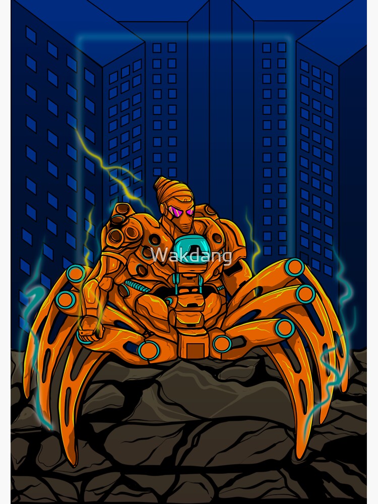 "mecha spider" Sticker for Sale by Wakdang | Redbubble