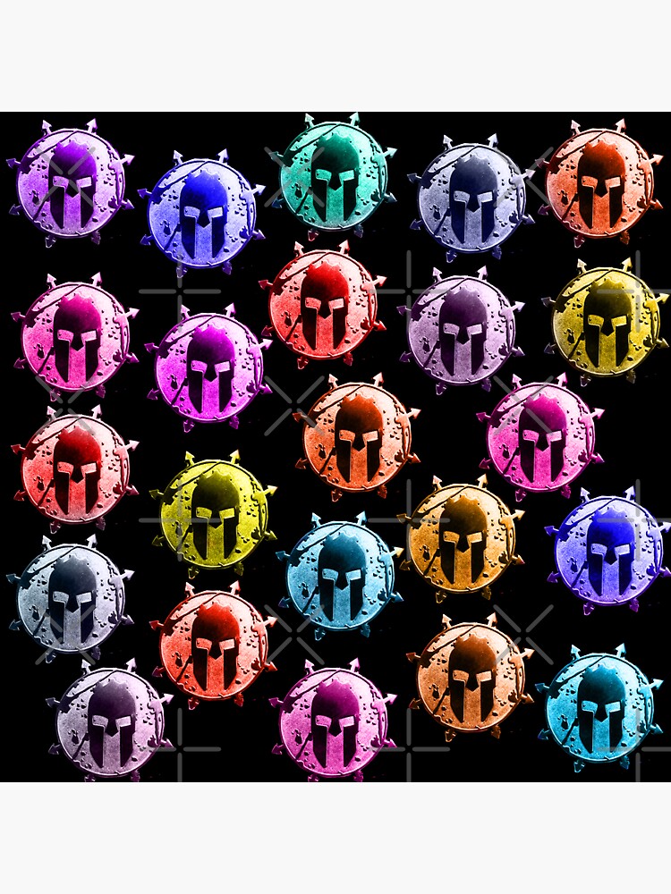 "SPARTAN SHIELD " Sticker for Sale by johnnyssandart | Redbubble