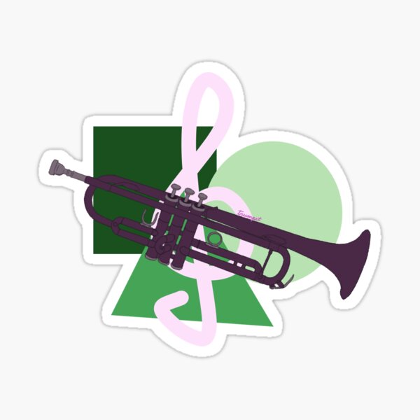 "Cute Cartoon Trumpet" Sticker for Sale by epi-the-star | Redbubble