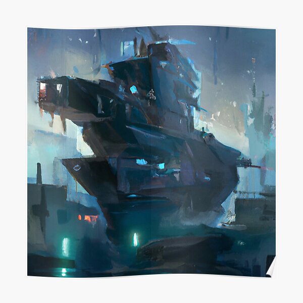 " cyberpunk ship" Poster for Sale by FreddyScho | Redbubble