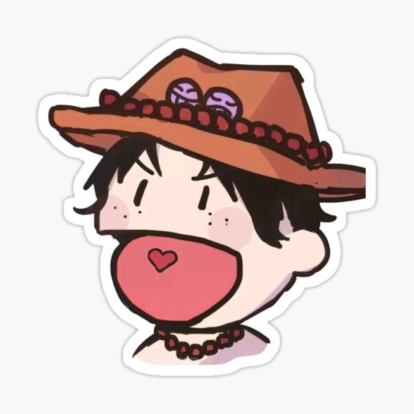 "Hand Drawing Portgas D. Ace One piece " Sticker for Sale by Otaku-Area ...