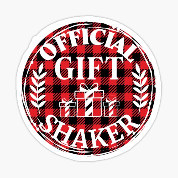 "Official Gift Shaker Design on Bright Red and Black Buffalo Plaid ...