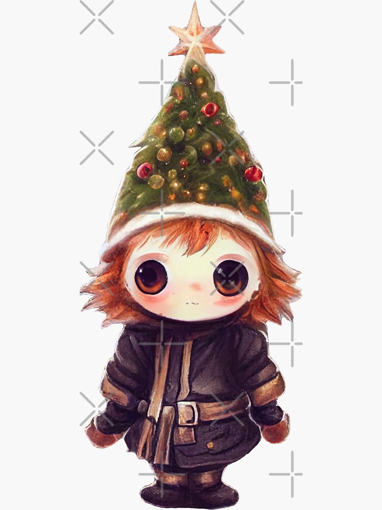 "Cute shy elf" Sticker for Sale by Nisyo | Redbubble