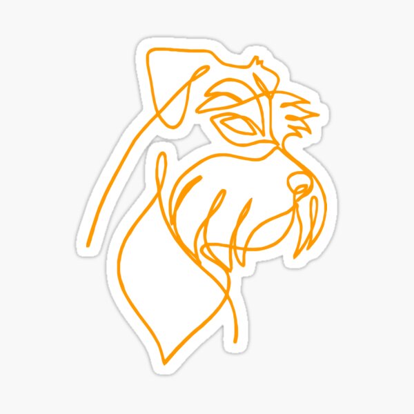 "Schnauzer - one line art" Sticker for Sale by mimabum | Redbubble
