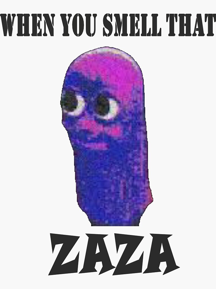 "When you smell that zaza, purple blob" Sticker for Sale by Shrewd Mood ...