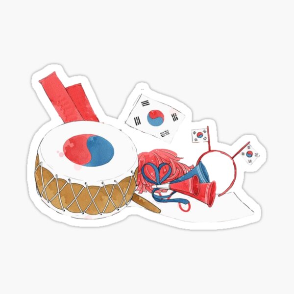 "Go Korea! " Sticker for Sale by Farah-FD | Redbubble