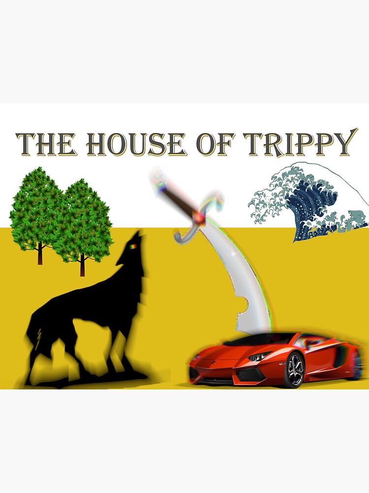 "The House of Trippy Flag" Sticker for Sale by ArtLoverOfArt | Redbubble