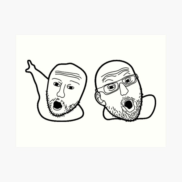 "Wojak Pointing Meme" Art Print for Sale by shumannn11 | Redbubble