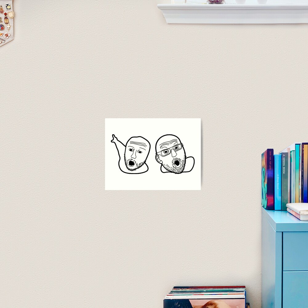 "Wojak Pointing Meme" Art Print for Sale by shumannn11 | Redbubble