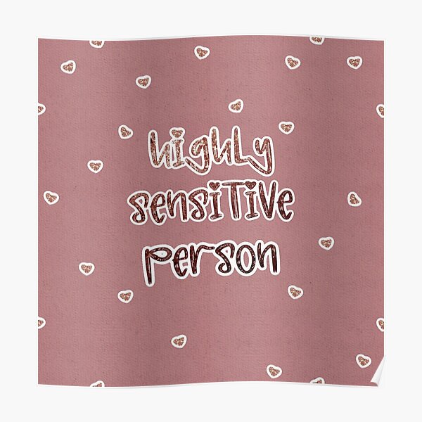 "HSP - highly sensitive person Pink hearts" Poster for Sale by Milamara ...