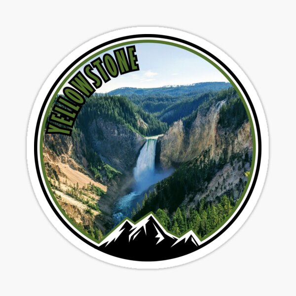 "Yellowstone Falls" Sticker for Sale by OurWindowWorld | Redbubble