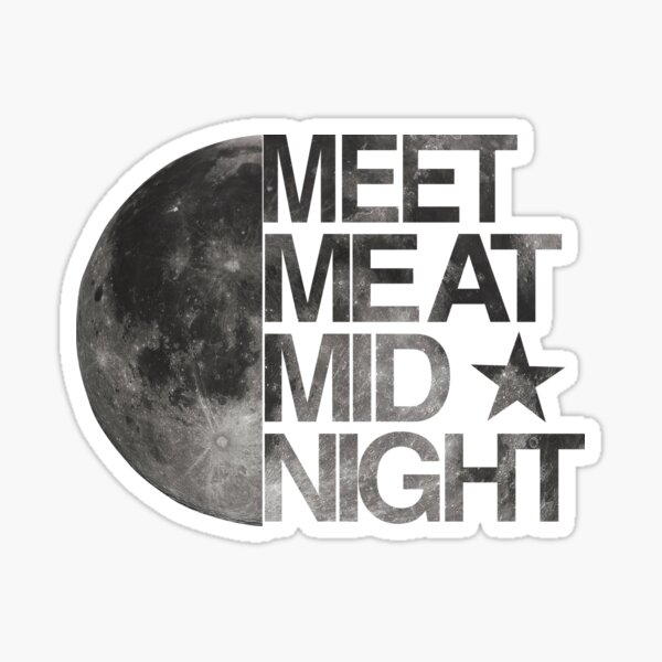 "meet me at midnight " Sticker for Sale by Dugi-Bugi | Redbubble