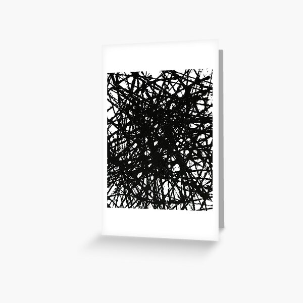 "Black Design inspired by Jackson Pollock art" Greeting Card for Sale ...