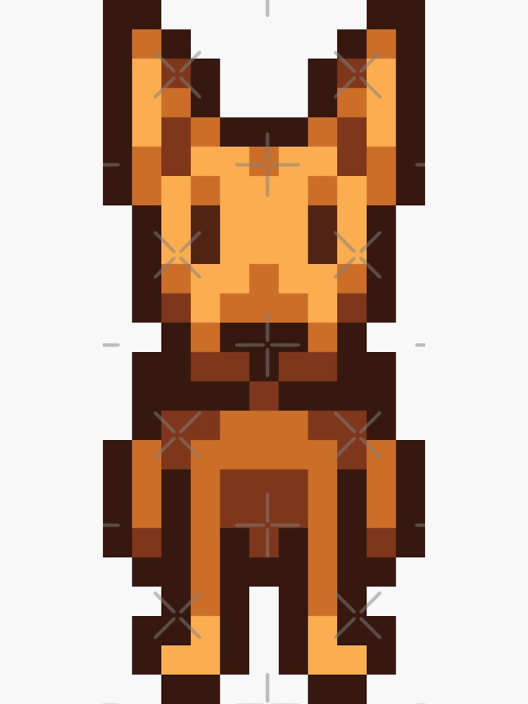 "Stardew Valley Dog Sitting" Sticker for Sale by aiya-pixels | Redbubble