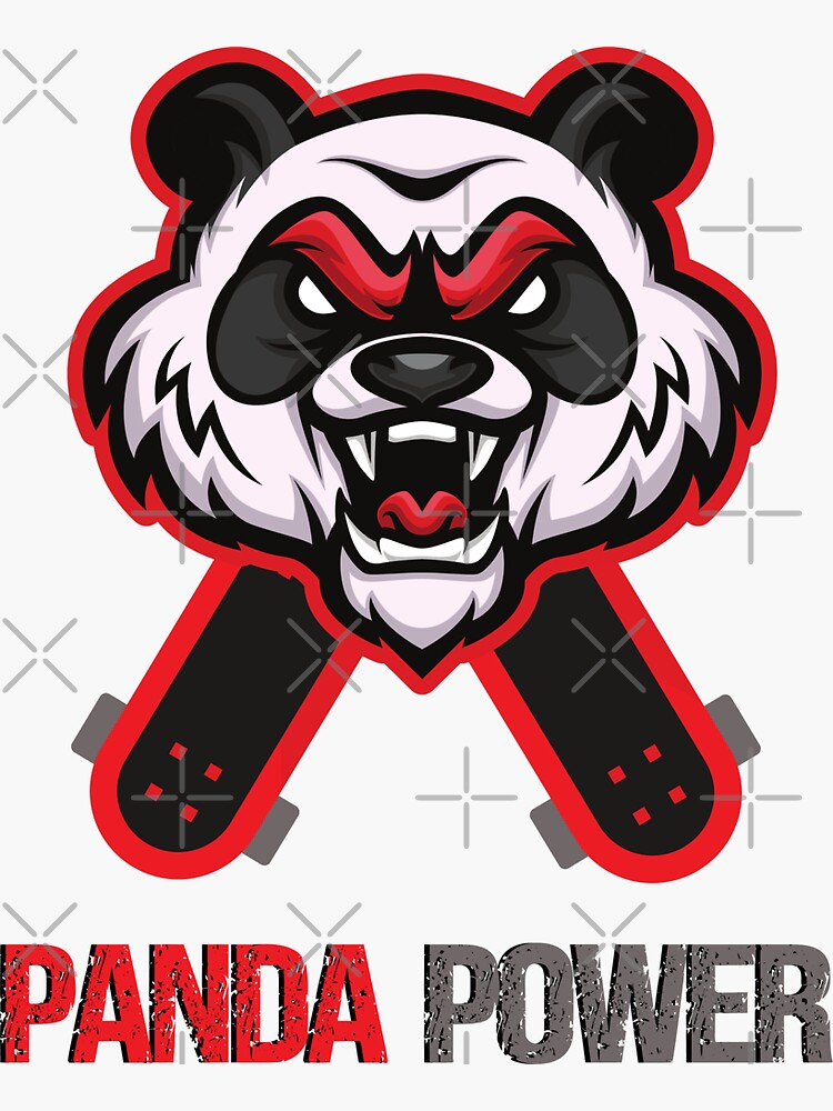 "panda power sateboard" Sticker for Sale by PRINYOS | Redbubble
