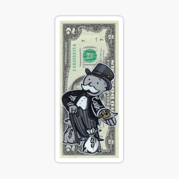"monopoly man cash is king" Sticker for Sale by 7Daygallery | Redbubble