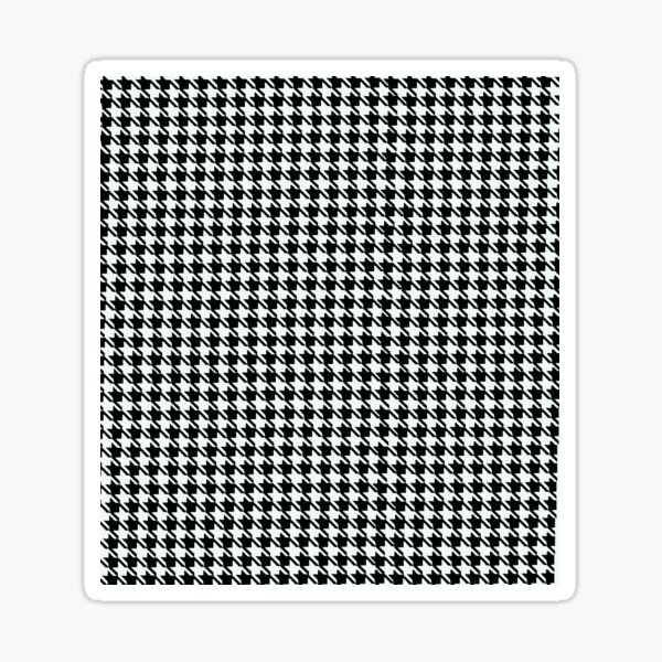 "Mini Black and white dogtooth " Sticker for Sale by FoxRoad | Redbubble