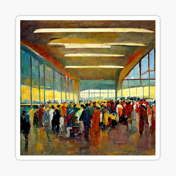 "Busy Airport Terminal" Sticker for Sale by devwalk92 | Redbubble
