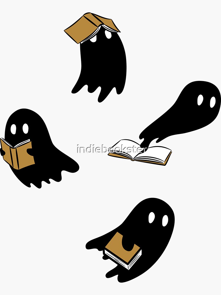 "bookish ghosts set" Sticker for Sale by indiebookster | Redbubble