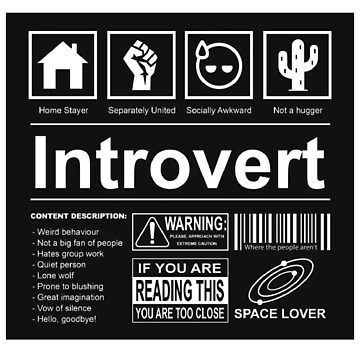 "Introvert" Sticker for Sale by Dargiula | Redbubble