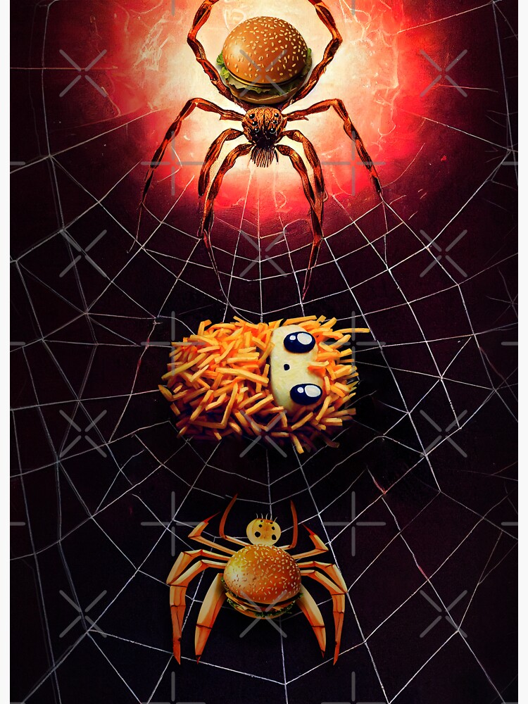 "Spider-Burgers" Sticker for Sale by Pets4LifeArt | Redbubble