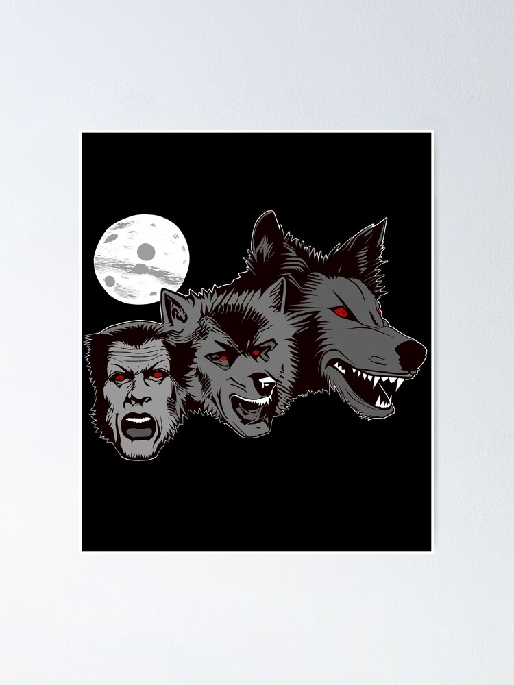"Full Moon Werewolf Change" Poster for Sale by belladonnadread | Redbubble