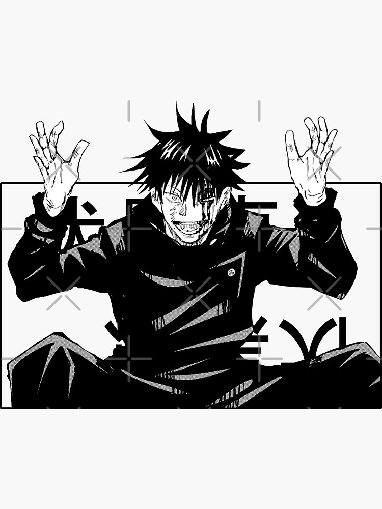 "Megumi Fushiguro Jujutsu Kaisen Manga Style Design" Sticker for Sale ...