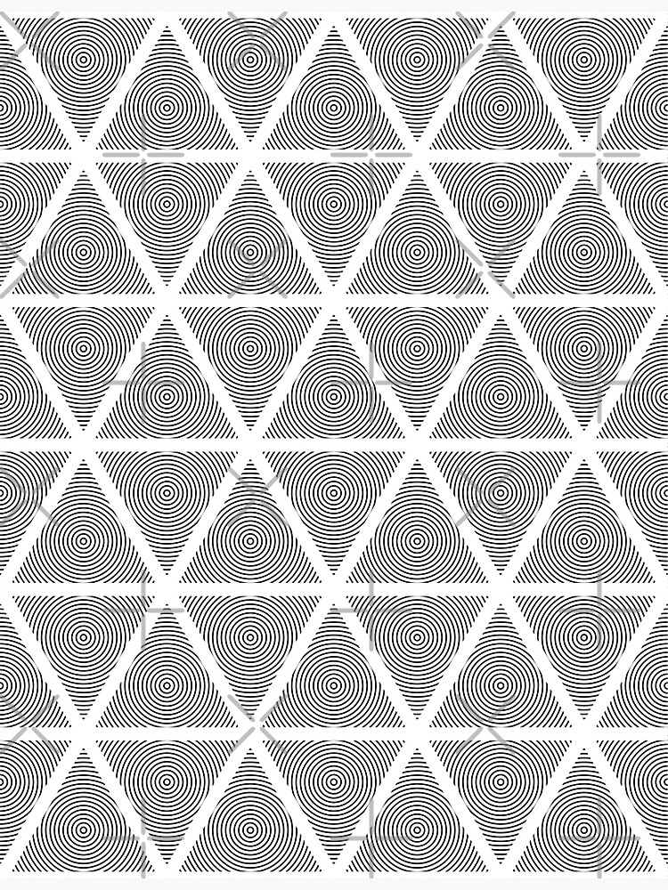 "circles inside a triangle optical illusion pattern " Poster for Sale ...