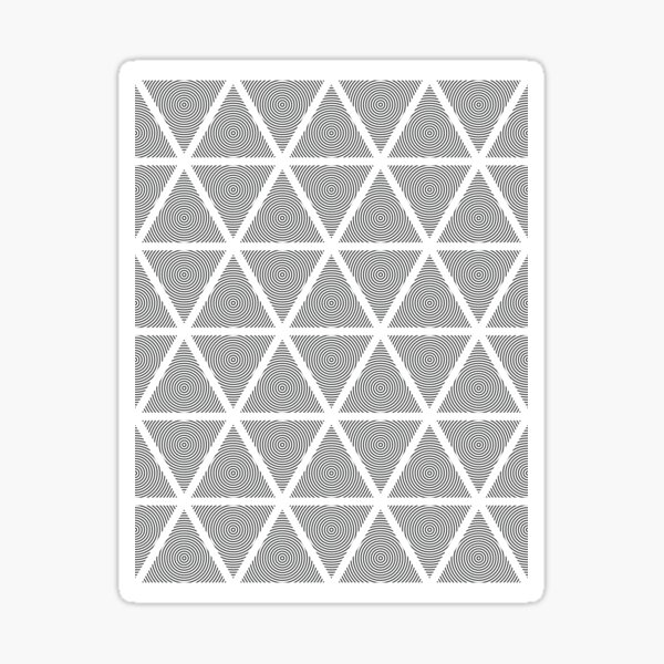 "circles inside a triangle optical illusion pattern " Sticker for Sale ...