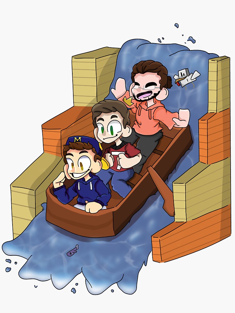 "Mikey, Jack, and John Minecraft sticker" Sticker for Sale by Turtle ...