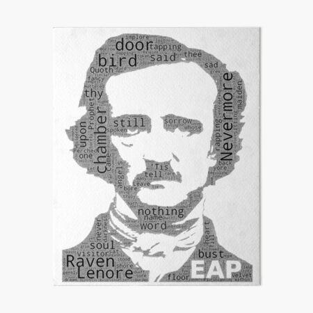 "Edgar Allan Poe "The Raven" Word Cloud" Art Board Print for Sale by ...