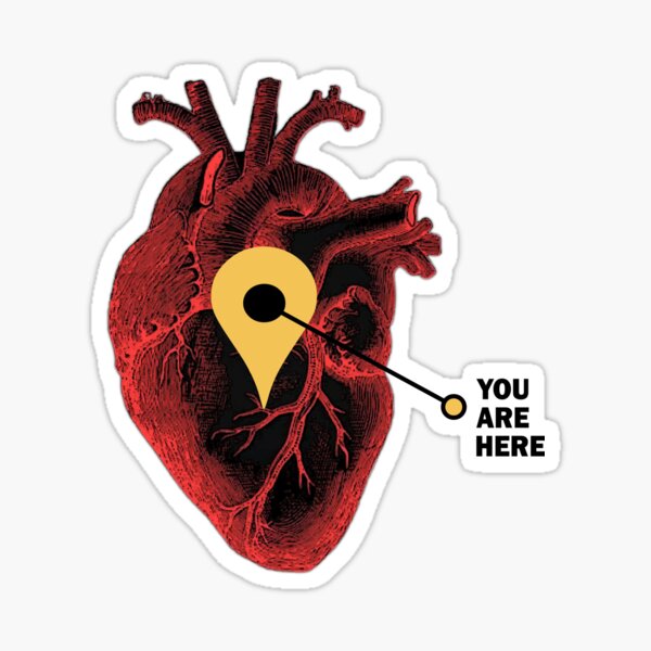 "You Are Here" Sticker for Sale by SkyAfterDusk | Redbubble