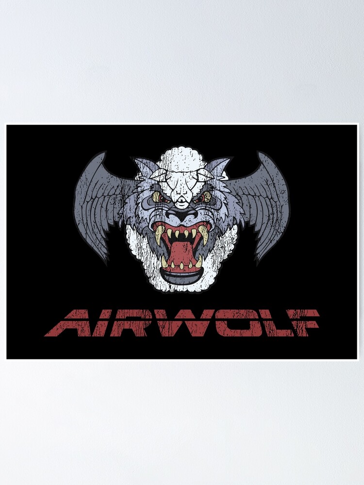 "Retro Airwolf Logo" Poster for Sale by Andrew-Treherne | Redbubble