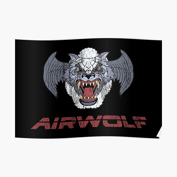 "Retro Airwolf Logo" Poster for Sale by Andrew-Treherne | Redbubble