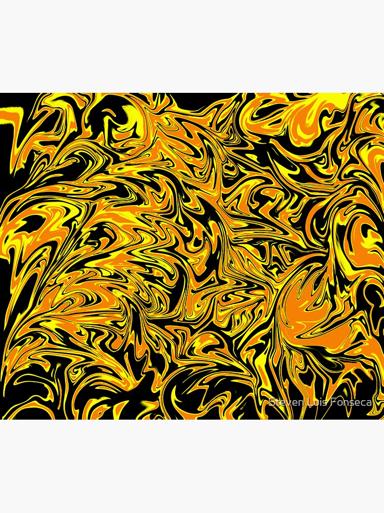 "Orange, yellow and black abstract NFT art." Sticker for Sale by Fonzis ...