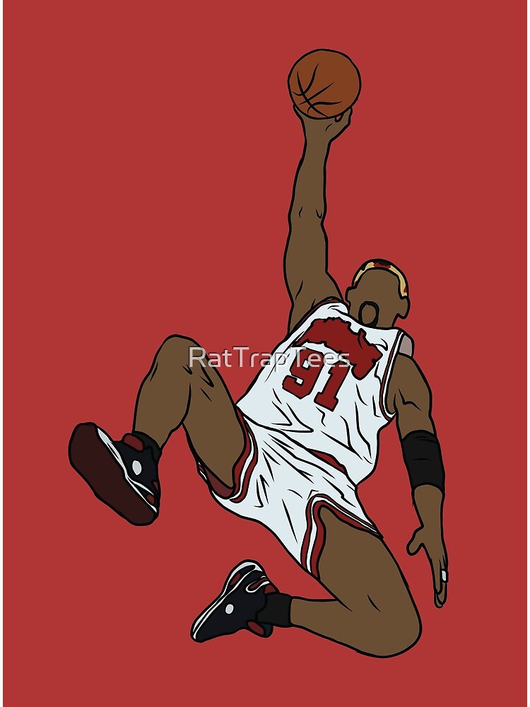 "Dennis Rodman Rebound" Poster for Sale by RatTrapTees | Redbubble