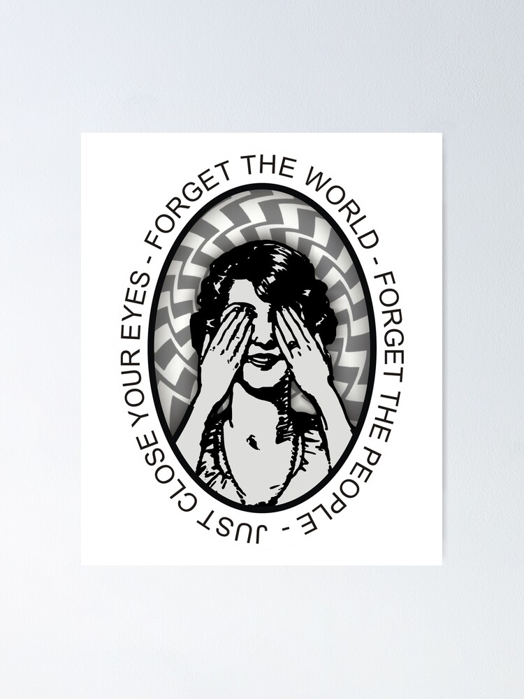 "just close your eyes - eye less girl in an oval optical illusion ...