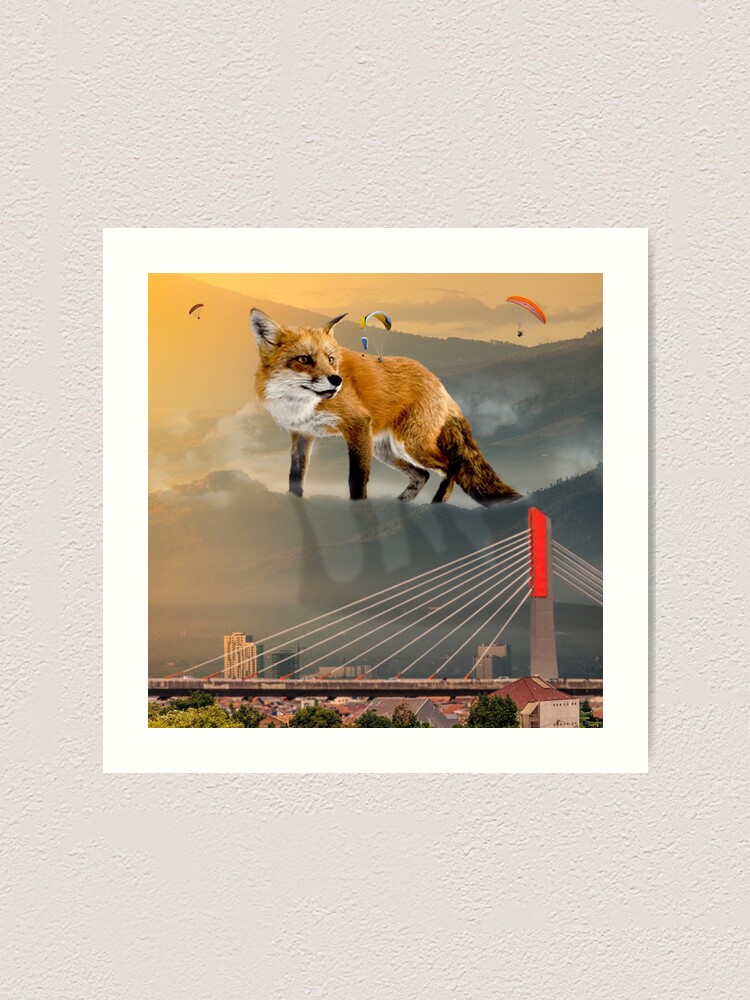 "Giant Fox" Art Print by likescurving | Redbubble