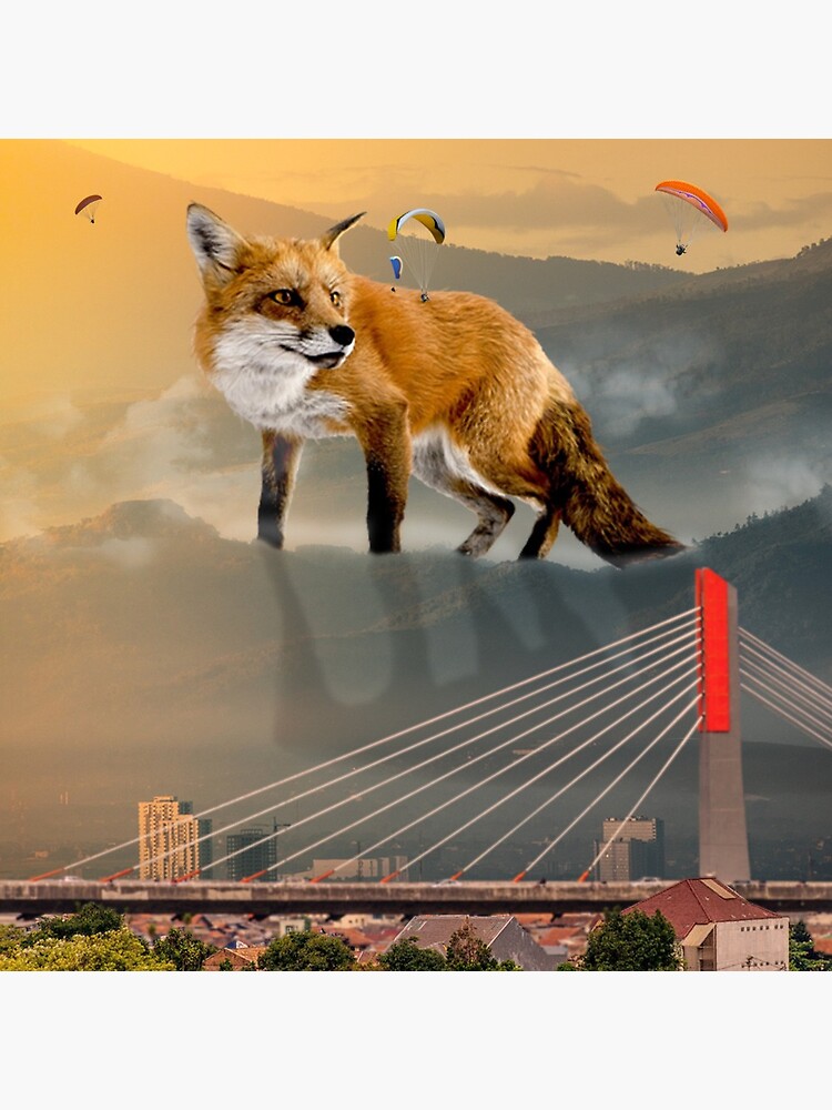 "Giant Fox" Art Print by likescurving | Redbubble