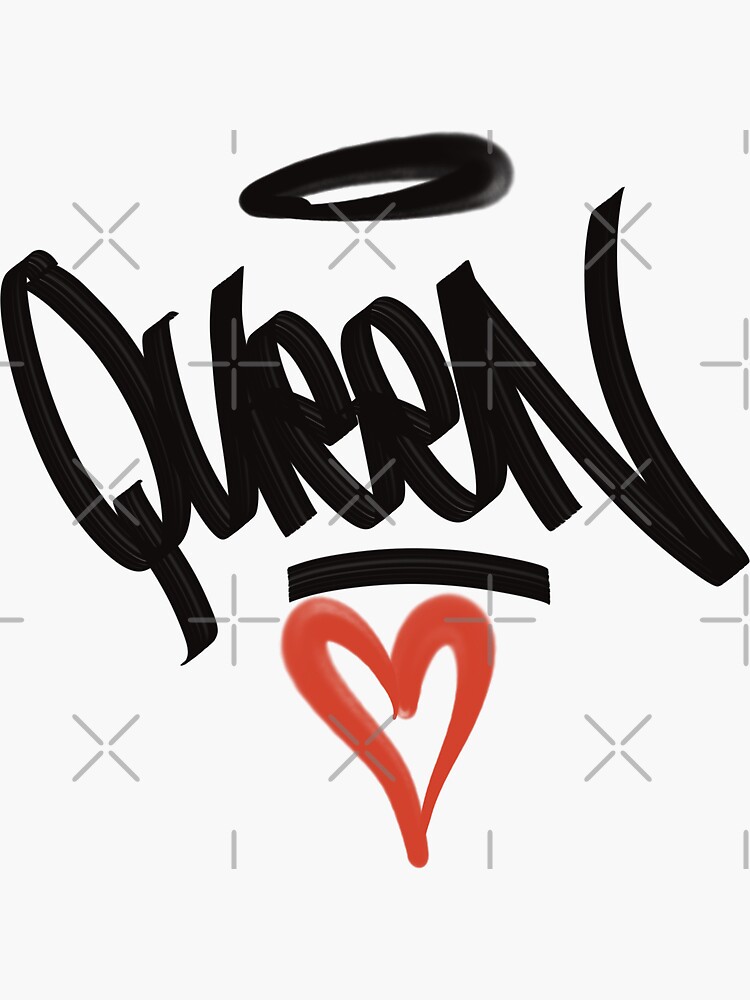 "queen graffiti" Sticker for Sale by dixtrois | Redbubble