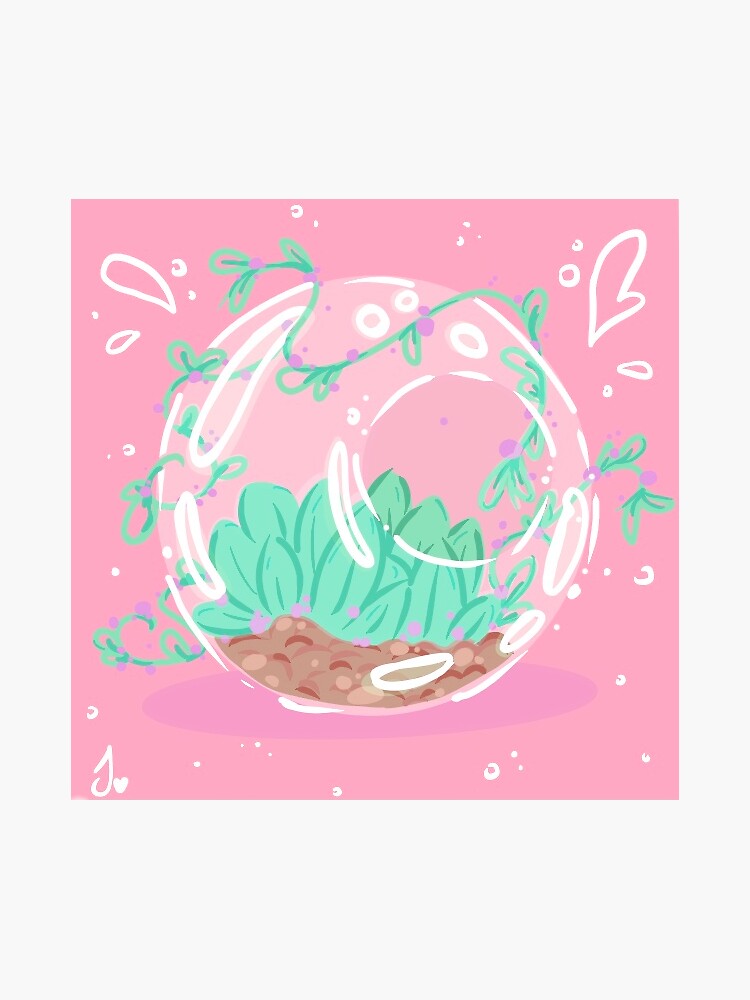 "Pastel Succulent Terrarium " Sticker for Sale by StarsStunned | Redbubble