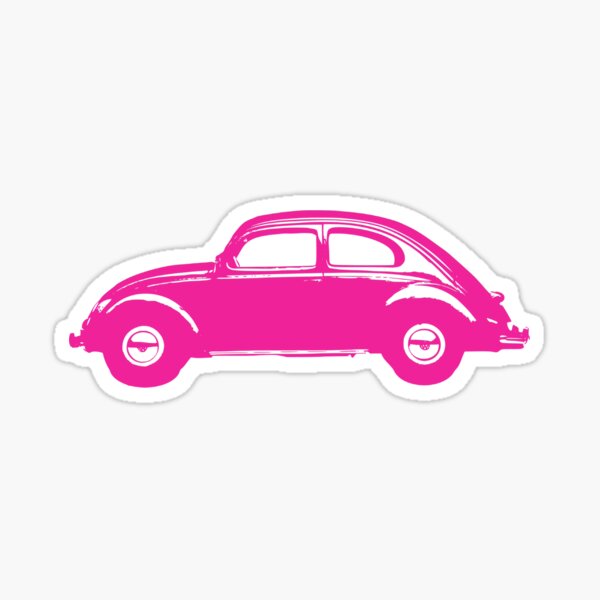 "Pink car" Sticker for Sale by Wild-Rose- | Redbubble