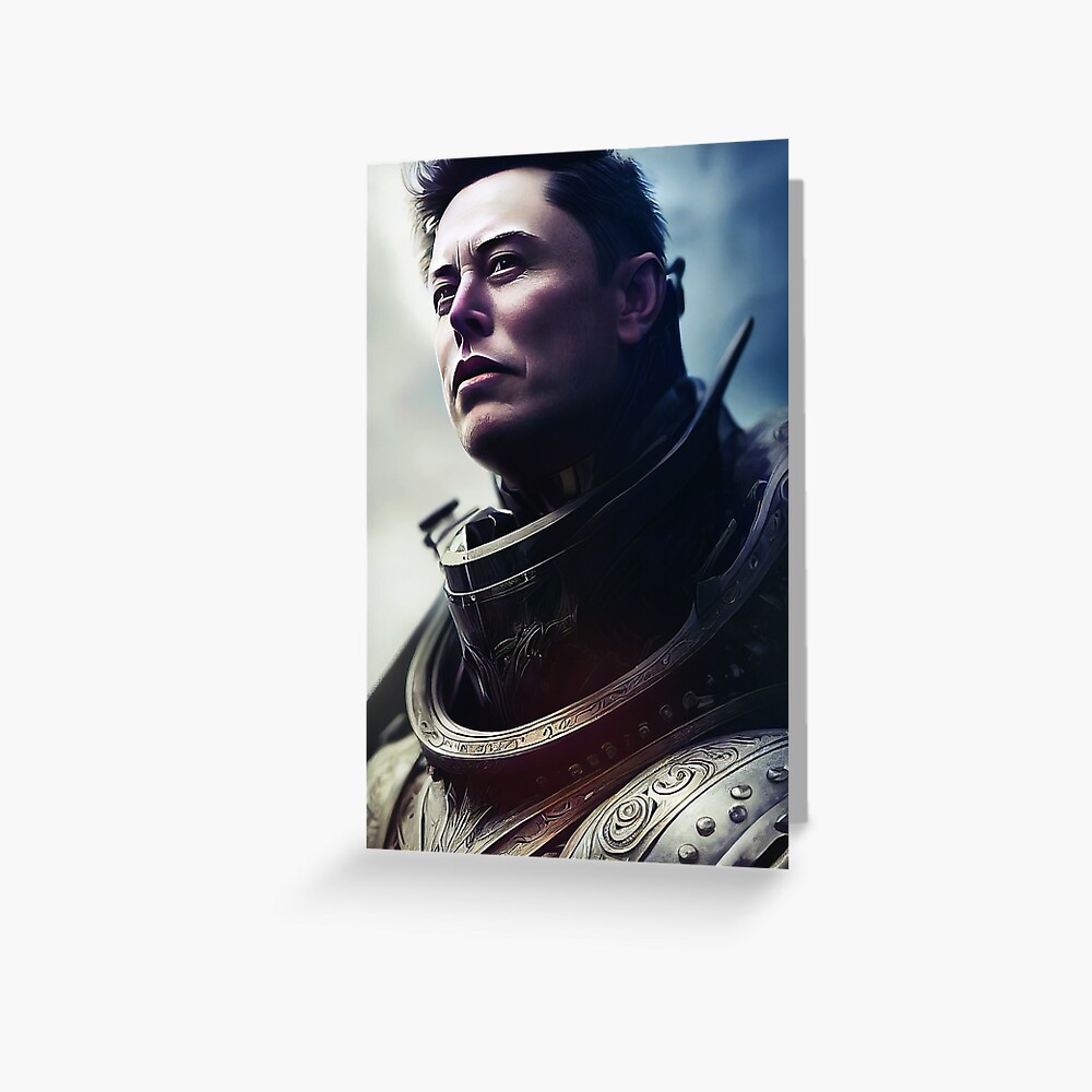"Elon Musk warrior with armor" Greeting Card for Sale by avancee ...