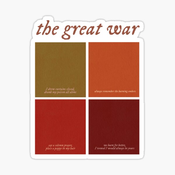 Pegatina «la paleta de colores de la letra de la gran guerra / diseño ...